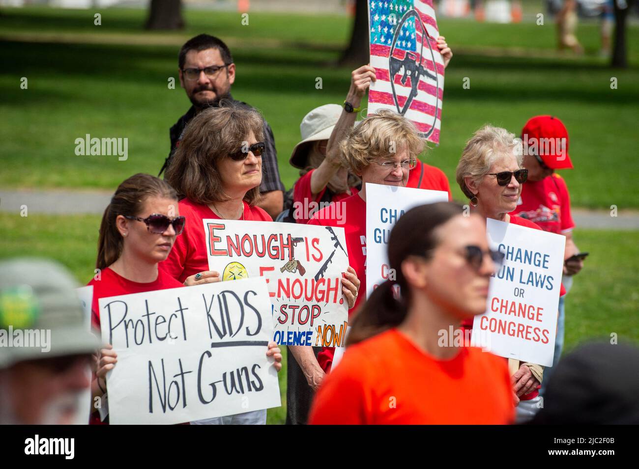 People attend a protest by Everytown for Gun Safety and its grassroots ...