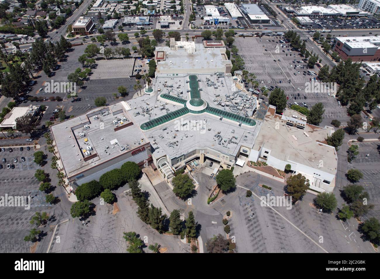 A general overall aerial view of the Westfield Promenade shopping ...