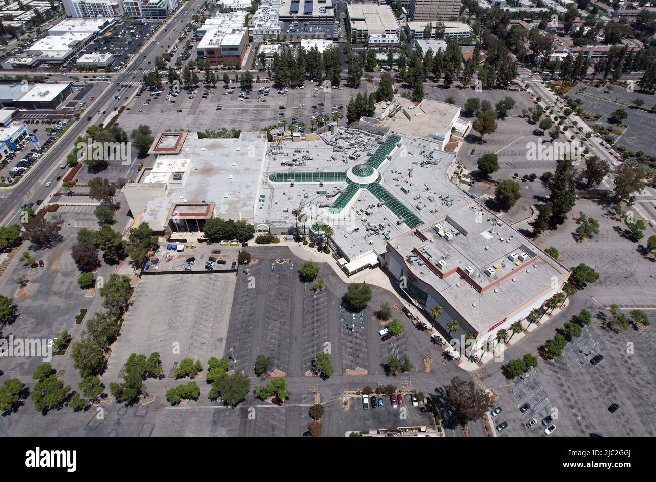 A general overall aerial view of the Westfield Promenade shopping ...
