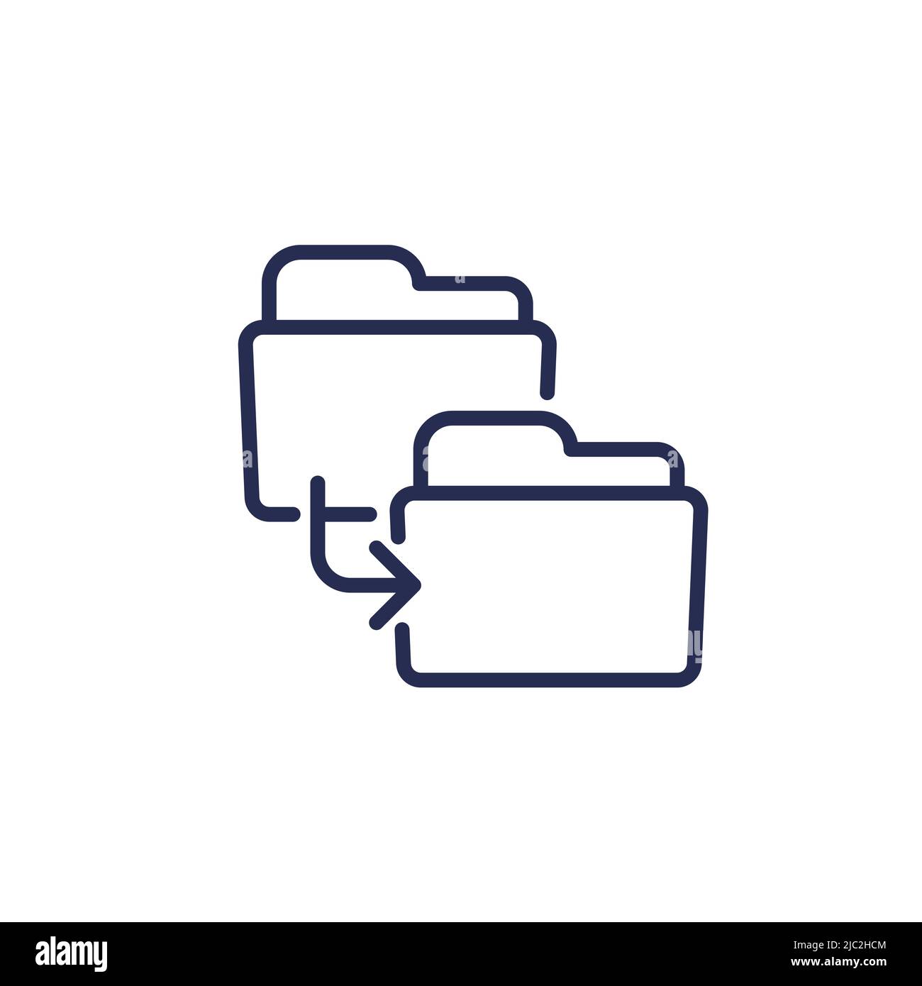 copy folder icon, line vector Stock Vector Image & Art - Alamy