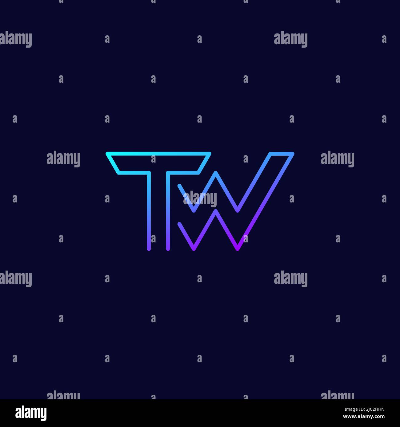TW letters logo design, line vector Stock Vector Image & Art - Alamy