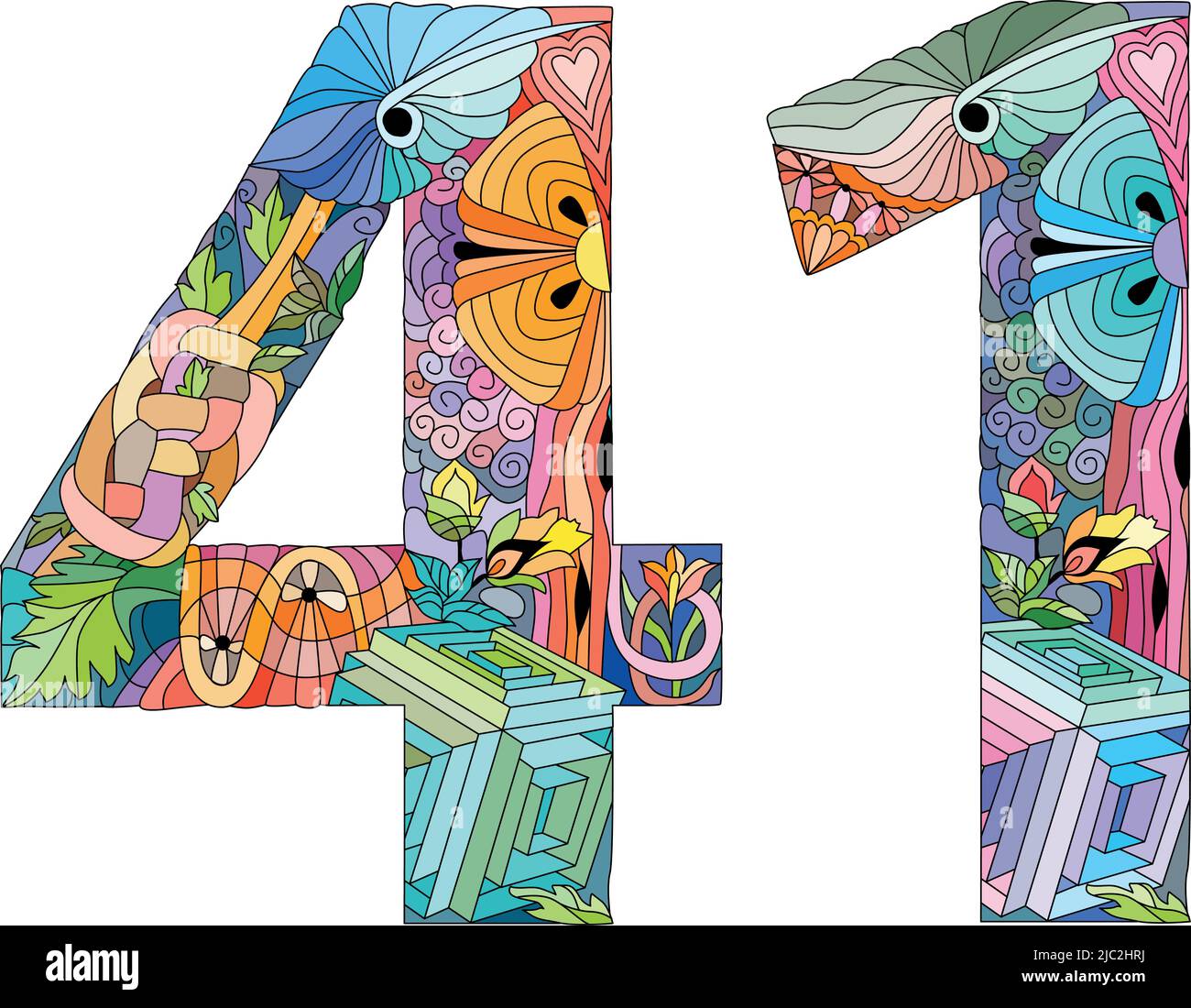 41 year anniversary vector vectors hi-res stock photography and images ...