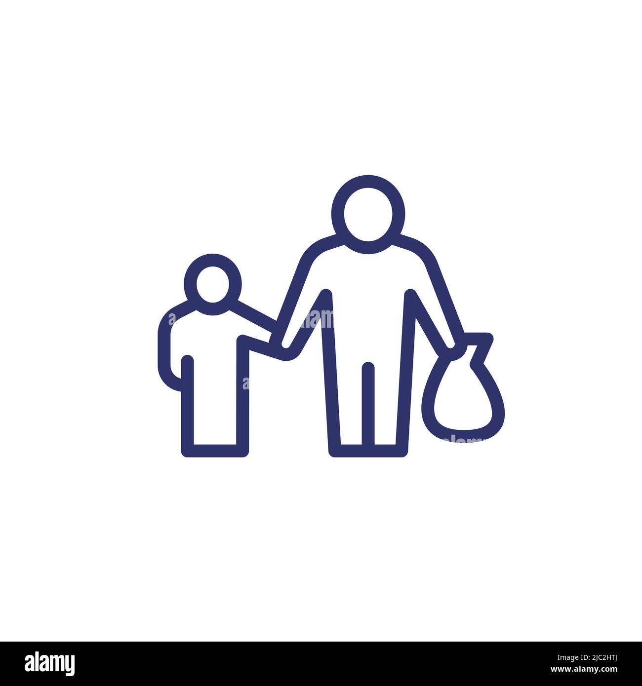 Refugee icon on white Stock Vector Images - Alamy