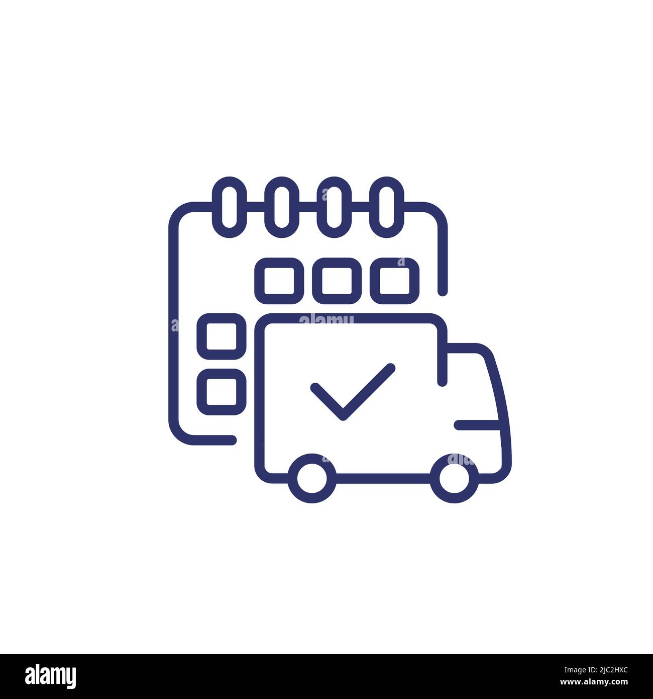 delivery schedule, date line icon Stock Vector Image & Art - Alamy