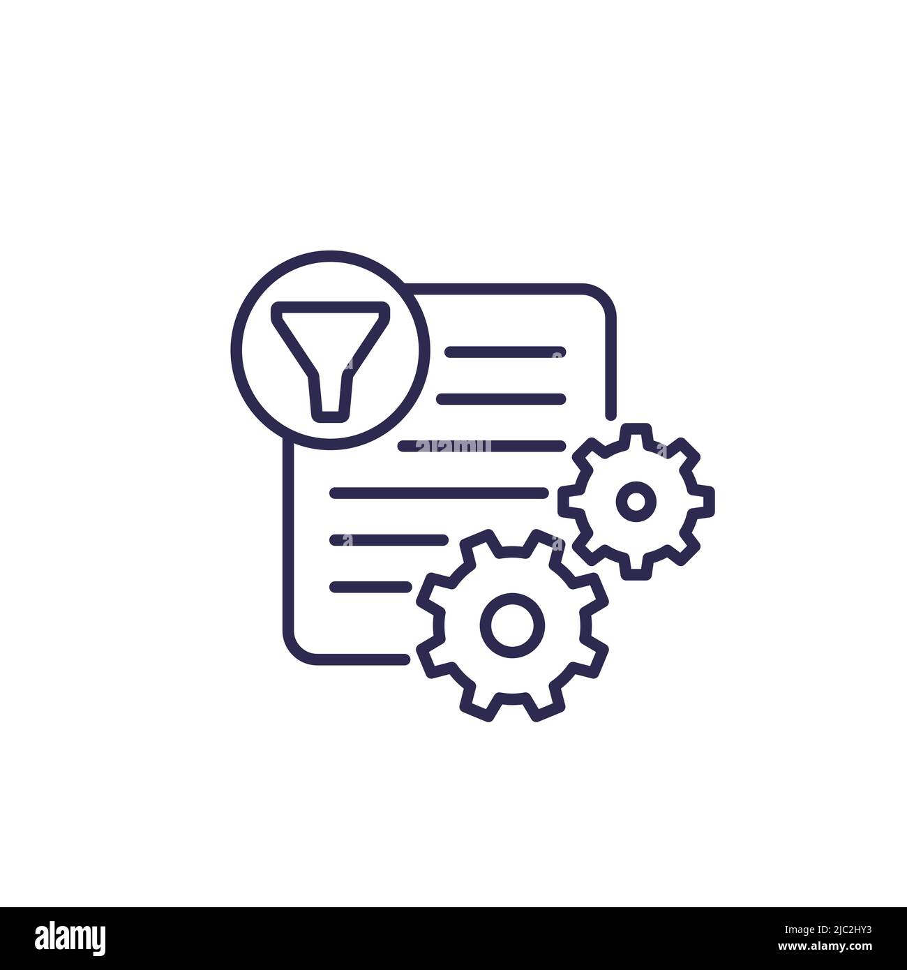 Data filtering line icon, vector Stock Vector Image & Art - Alamy