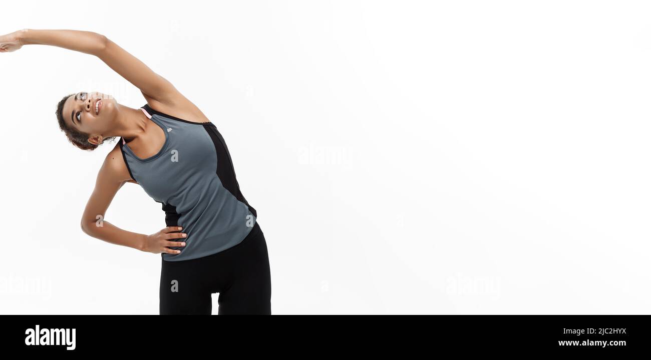 Sport, training, lifestyle and Fitness concept - portrait of beautiful ...