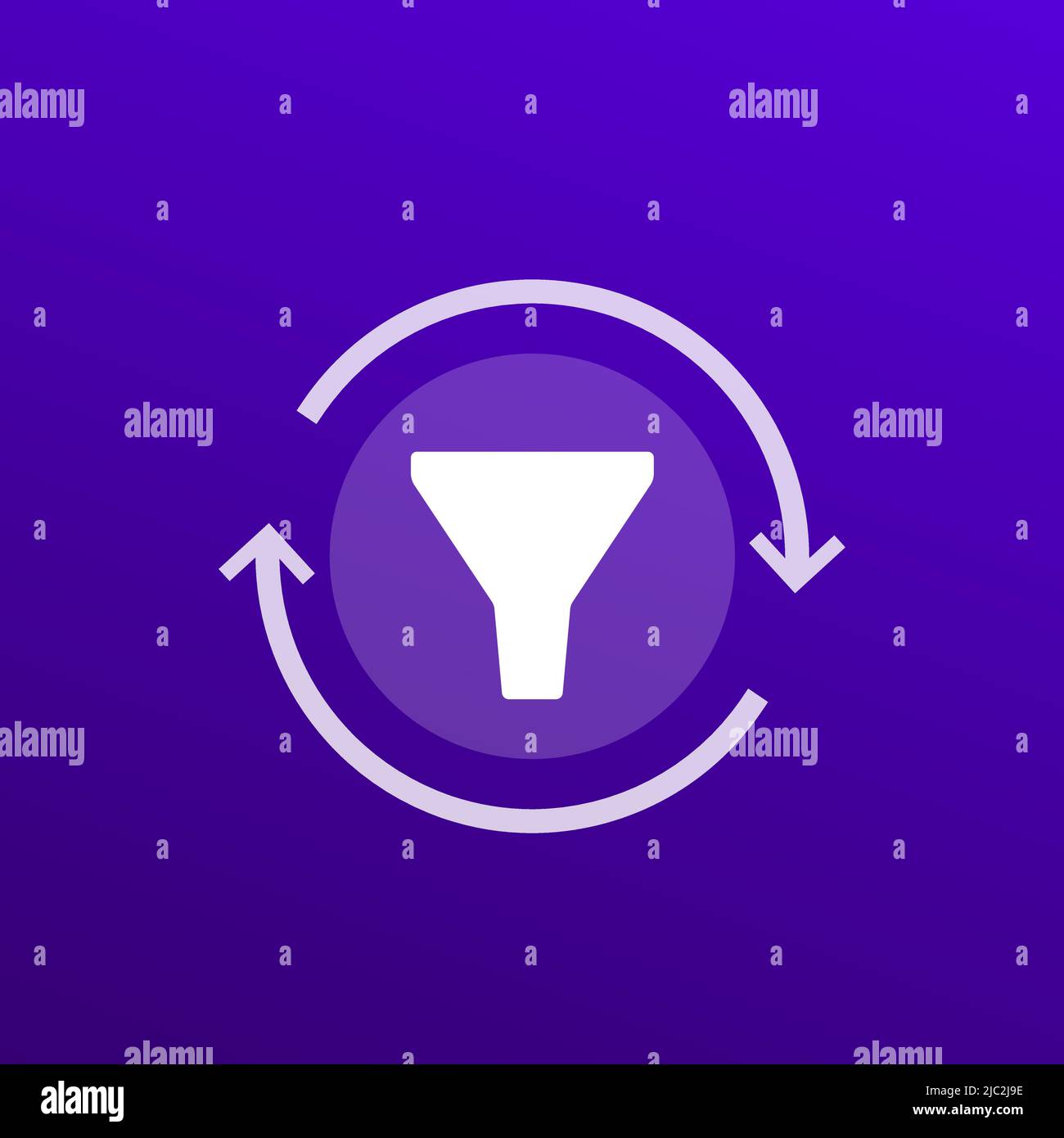 filtering process icon with arrows Stock Vector Image & Art - Alamy