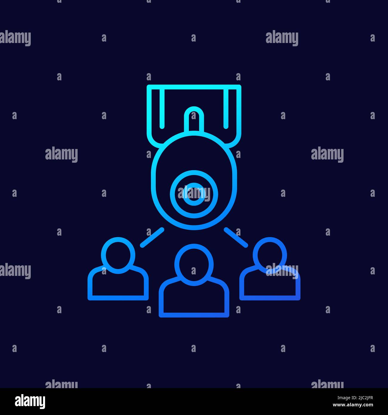 Cctv monitor linear icon Stock Vector Images - Alamy