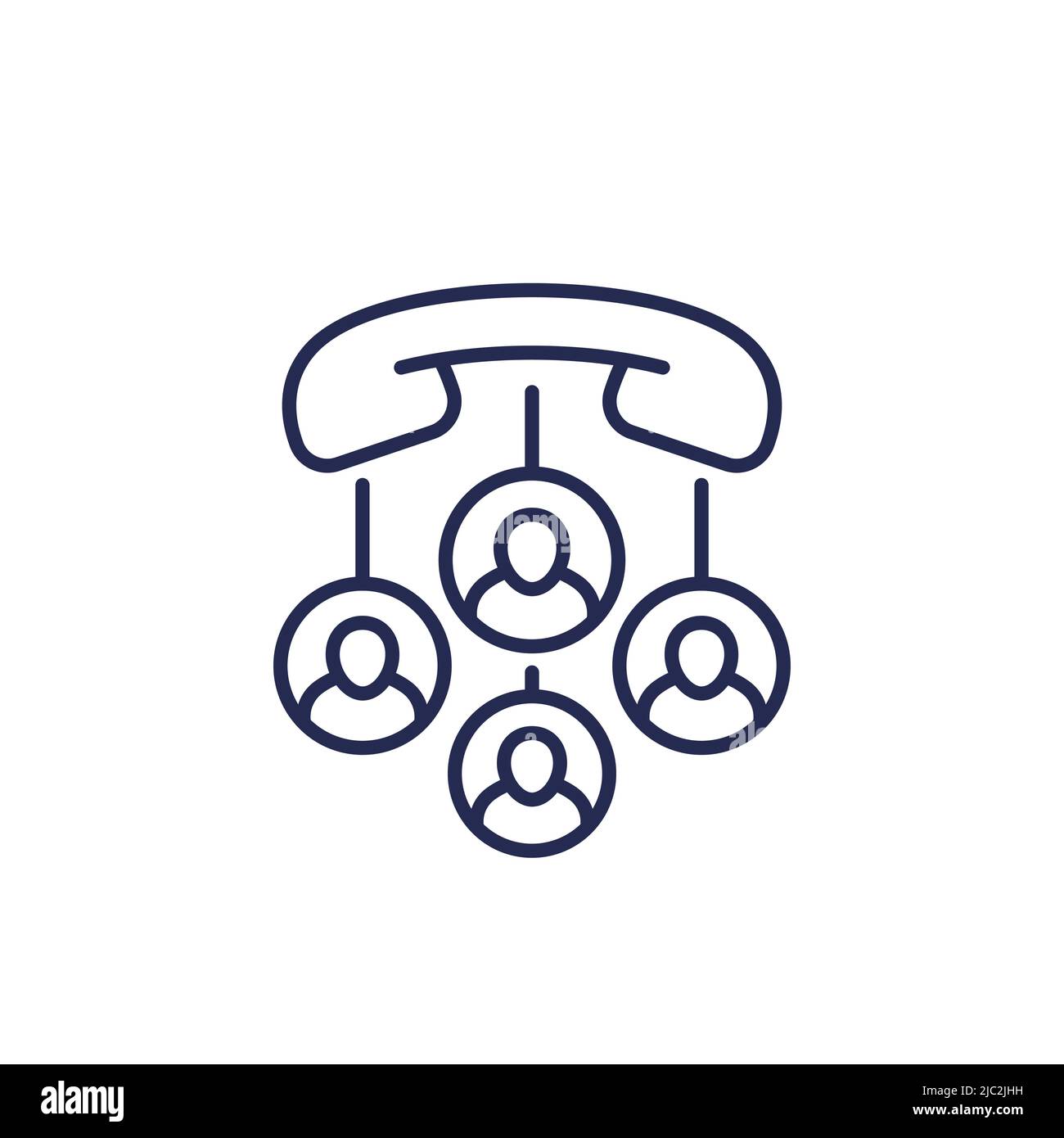 Voip telephony, calls line icon Stock Vector Image & Art - Alamy