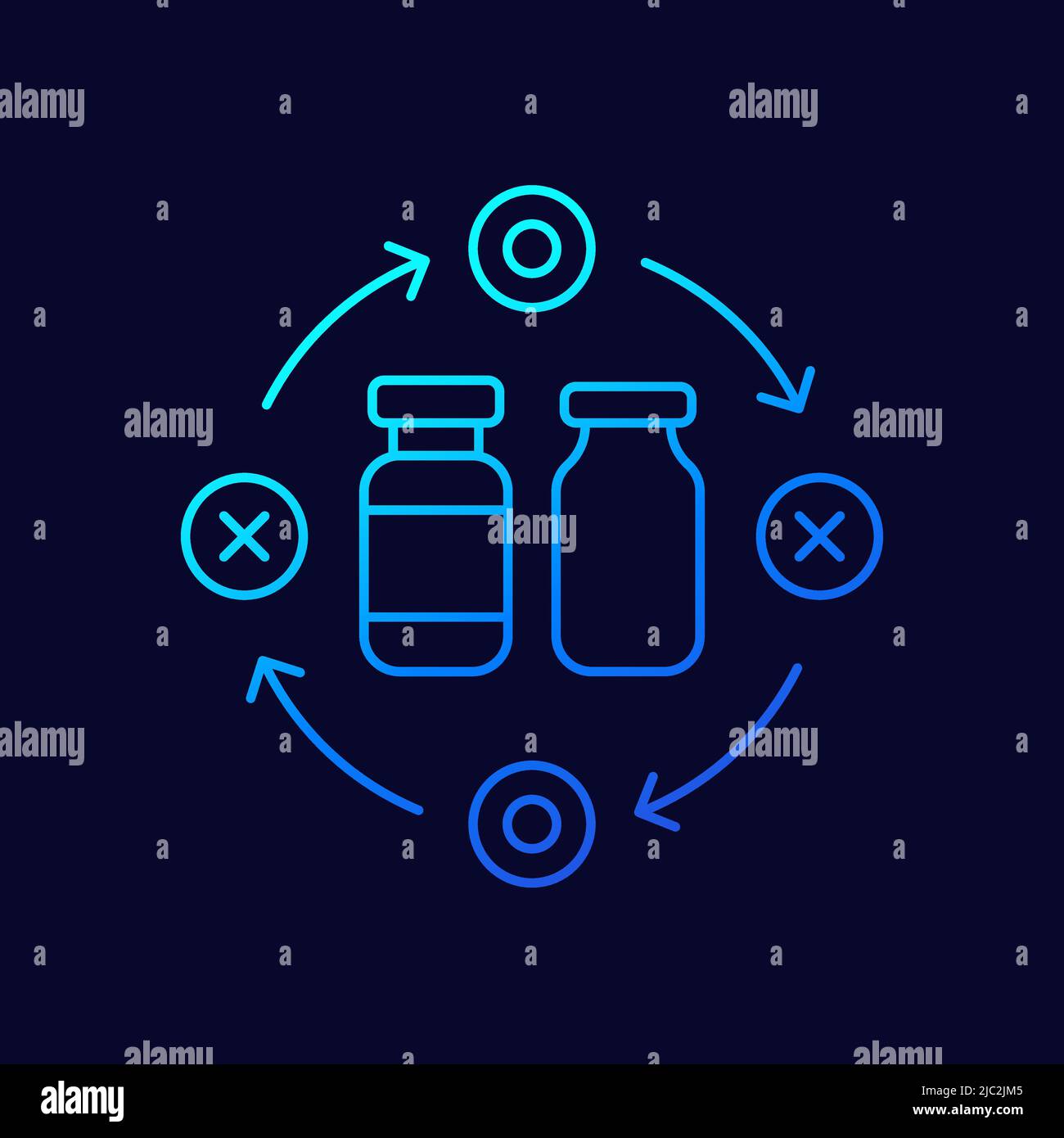 vaccine selection line vector icon Stock Vector Image & Art - Alamy