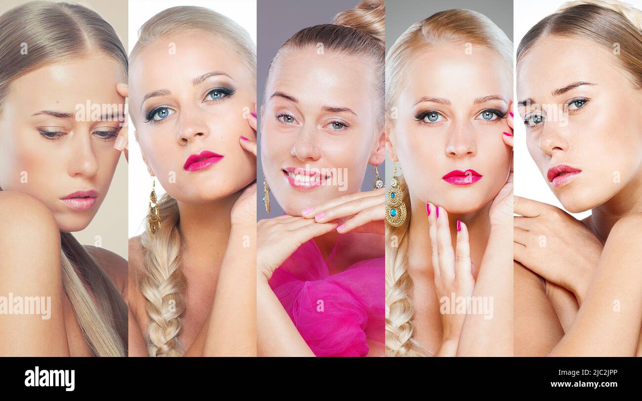 Different faces collage hi-res stock photography and images - Alamy