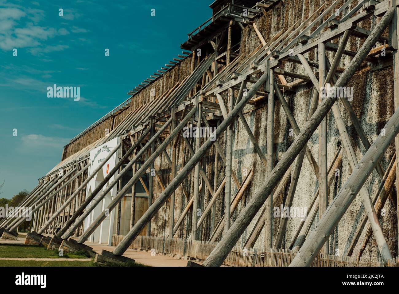 Wooden construction on an old salt production Stock Photo - Alamy