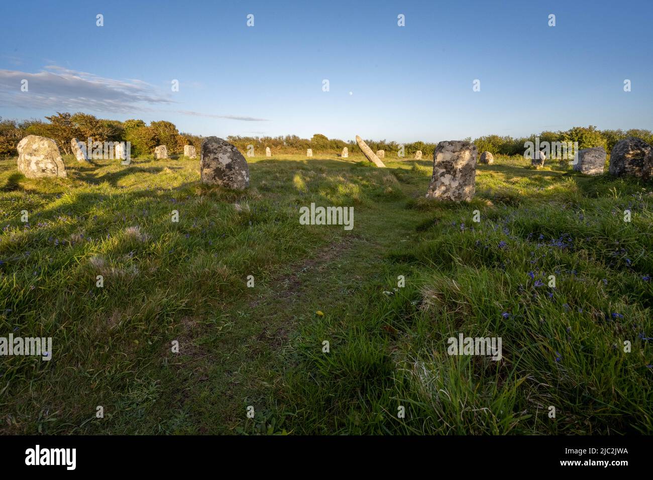 Boscawen Un Stone Circle - St. Buryan, Cornwall, nineteen granite ...