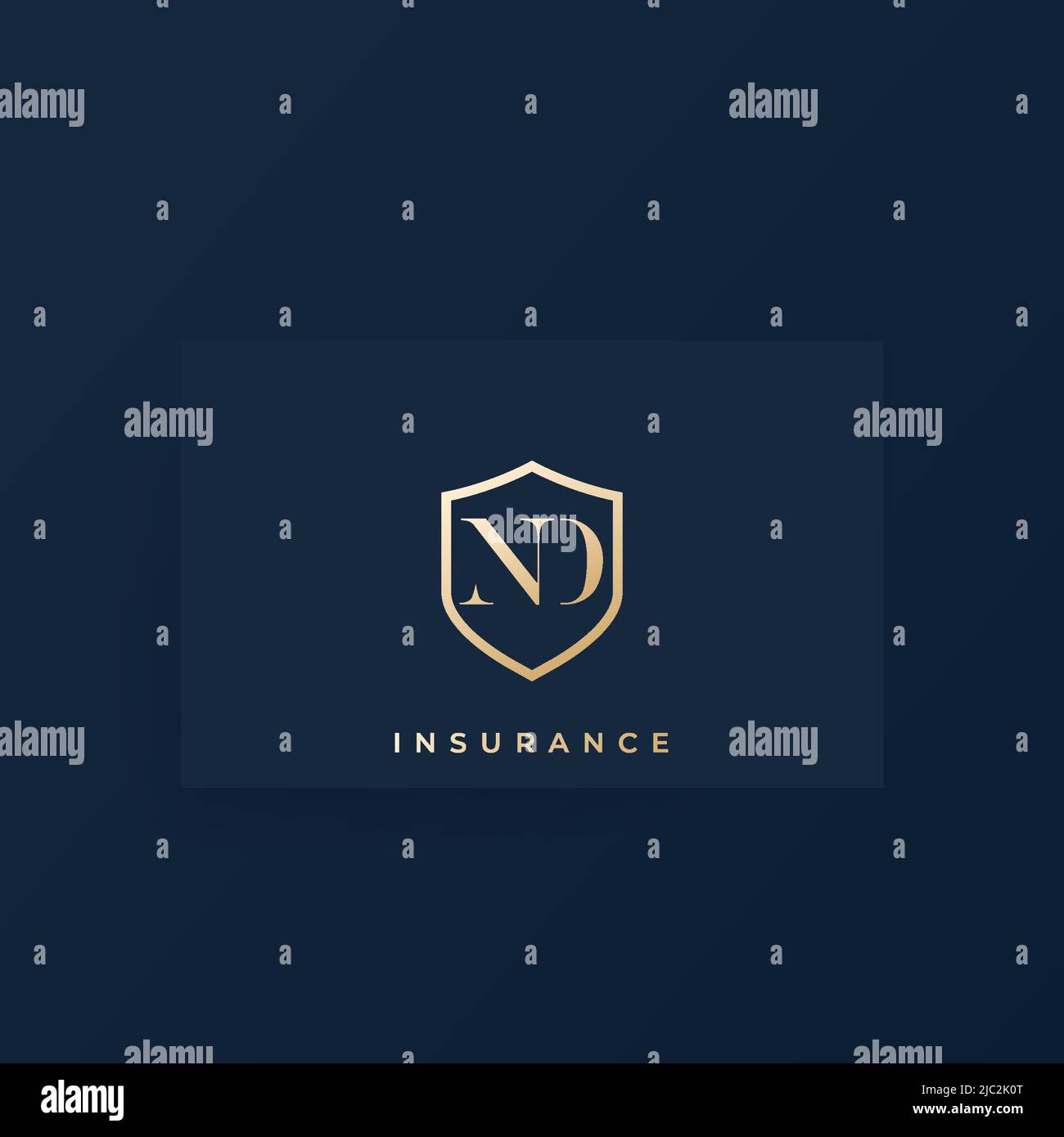 ND monogram, letters logo on a card Stock Vector Image & Art - Alamy