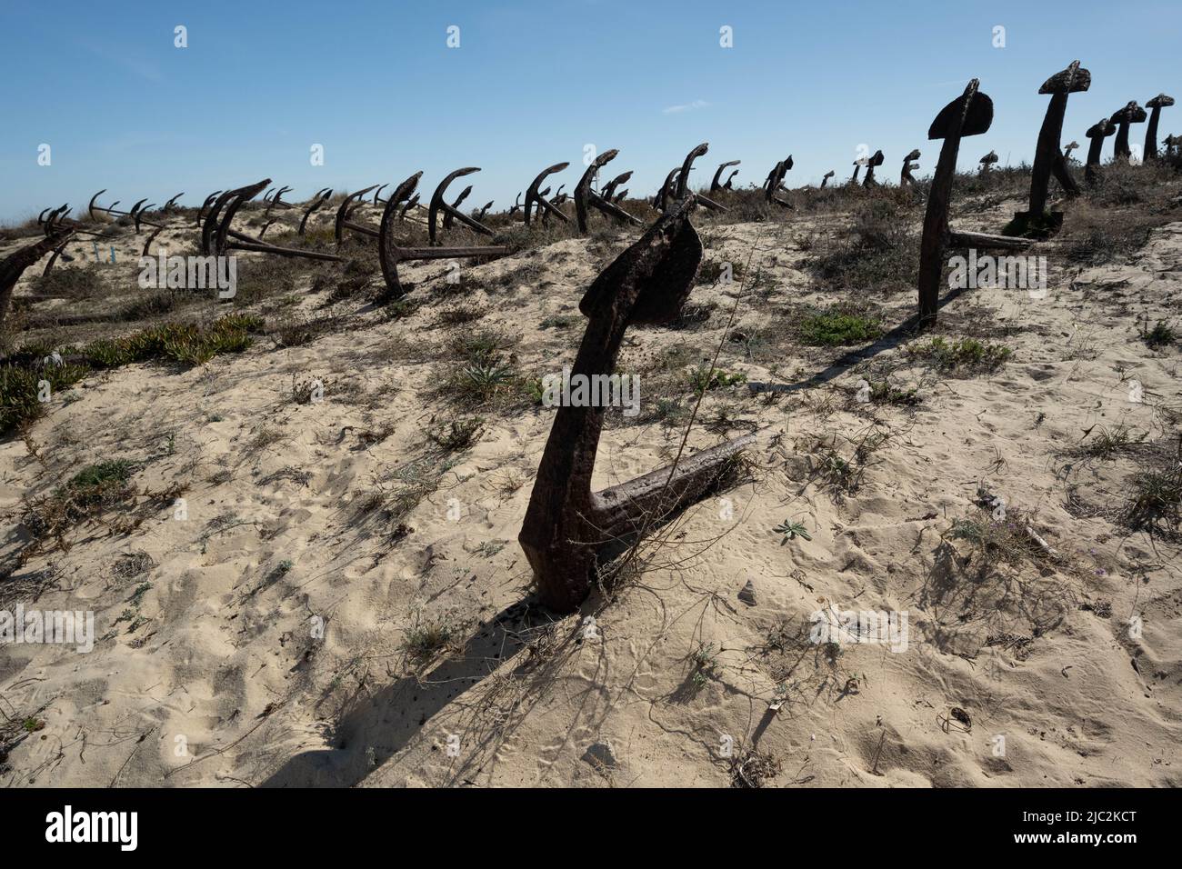 The Anchor Graveyard - Praia do Barril Stock Photo - Alamy
