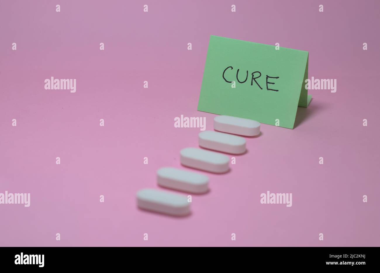 White medicine or drugs making path or steps towards a hand written ...