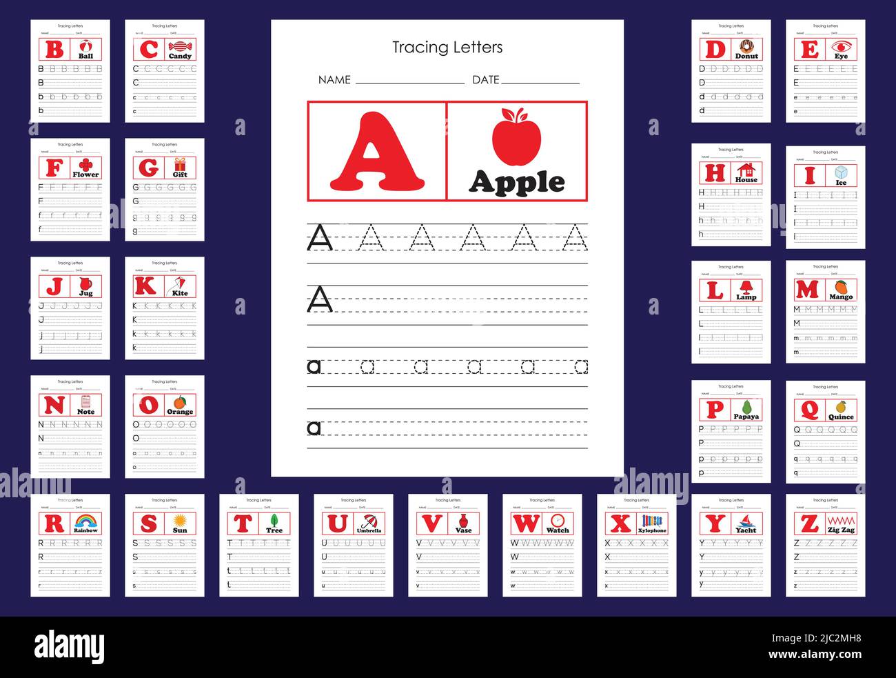 Trace Letters Alphabet Az