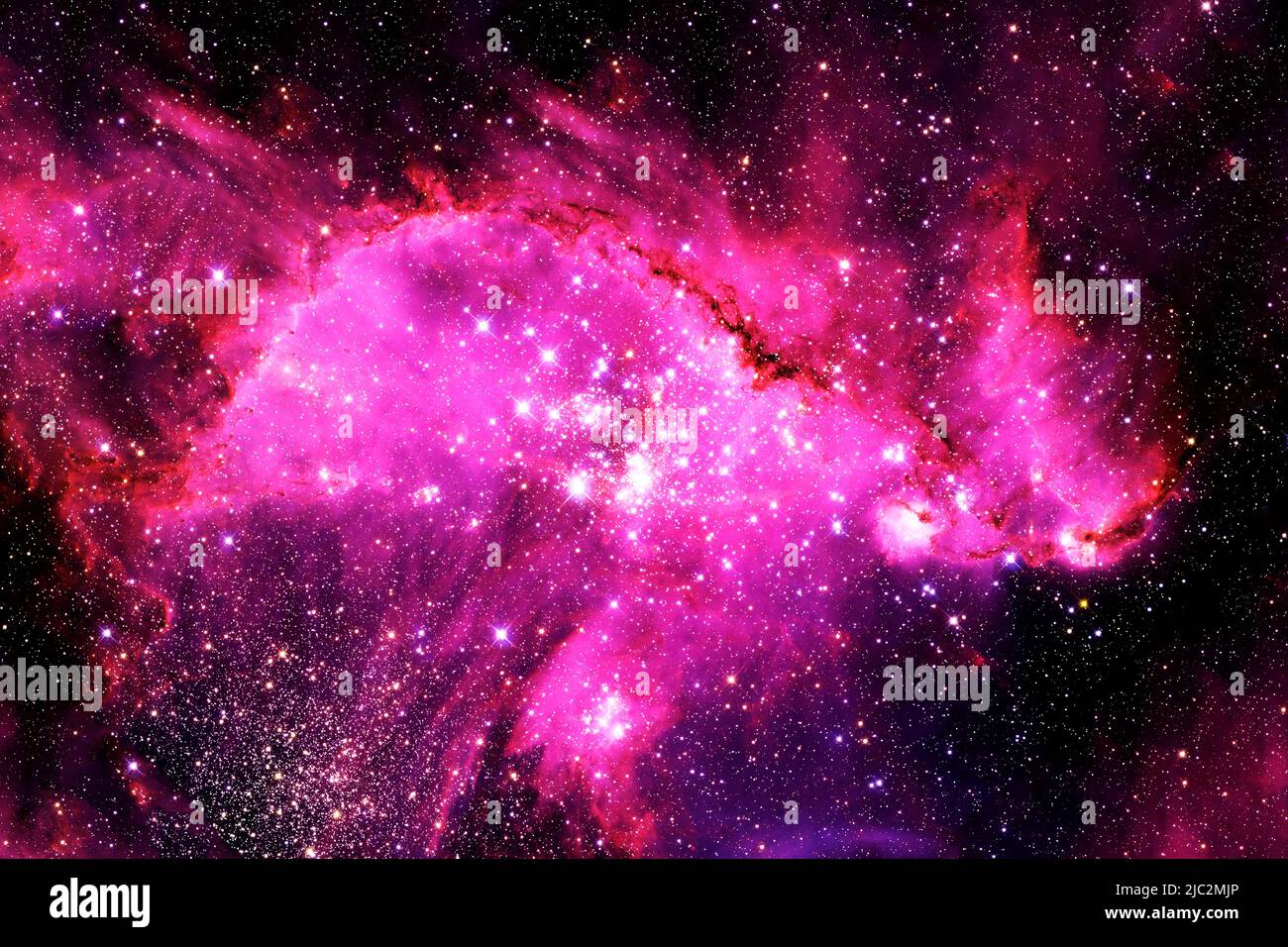 Bright purple space nebula. Elements of this image furnished by NASA ...