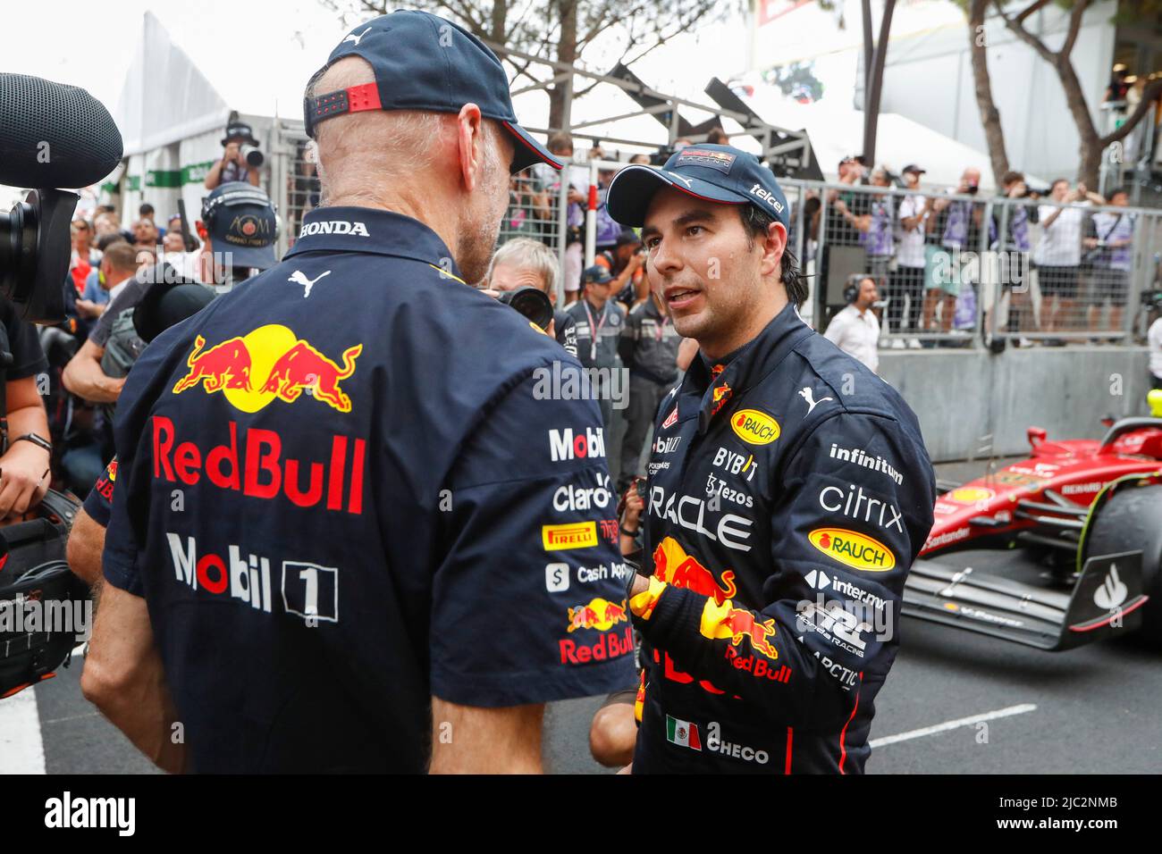 Monte-Carlo, Monaco. 29th May, 2022. Adrian Newey (GBR, Oracle Red Bull Racing), #11 Sergio ...
