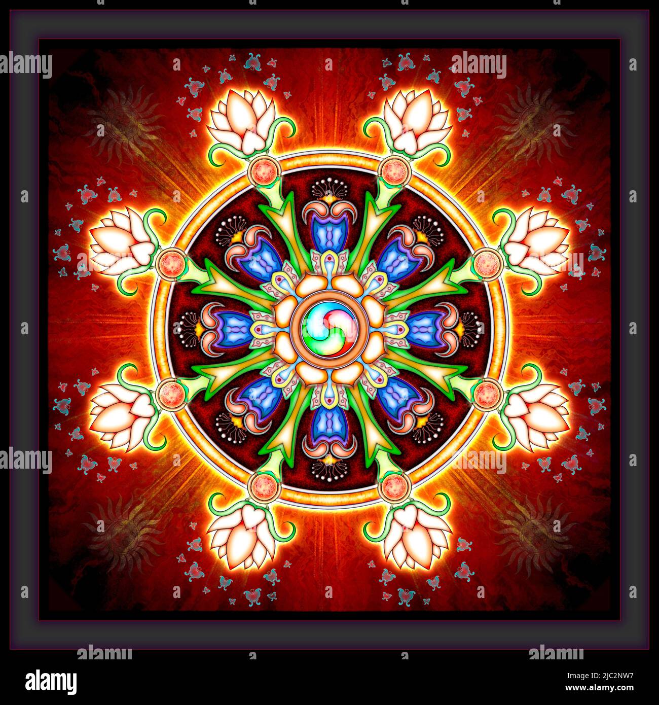 Dharma wheel buddha hi-res stock photography and images - Alamy
