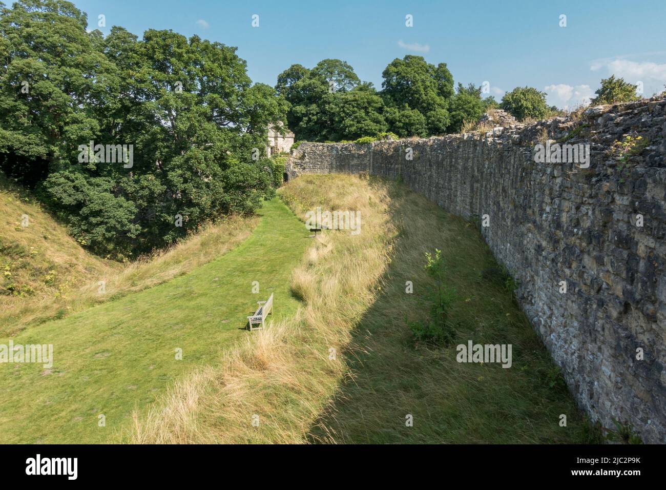 Looking towards Rosamunds Tower and part of the barbican area of ...