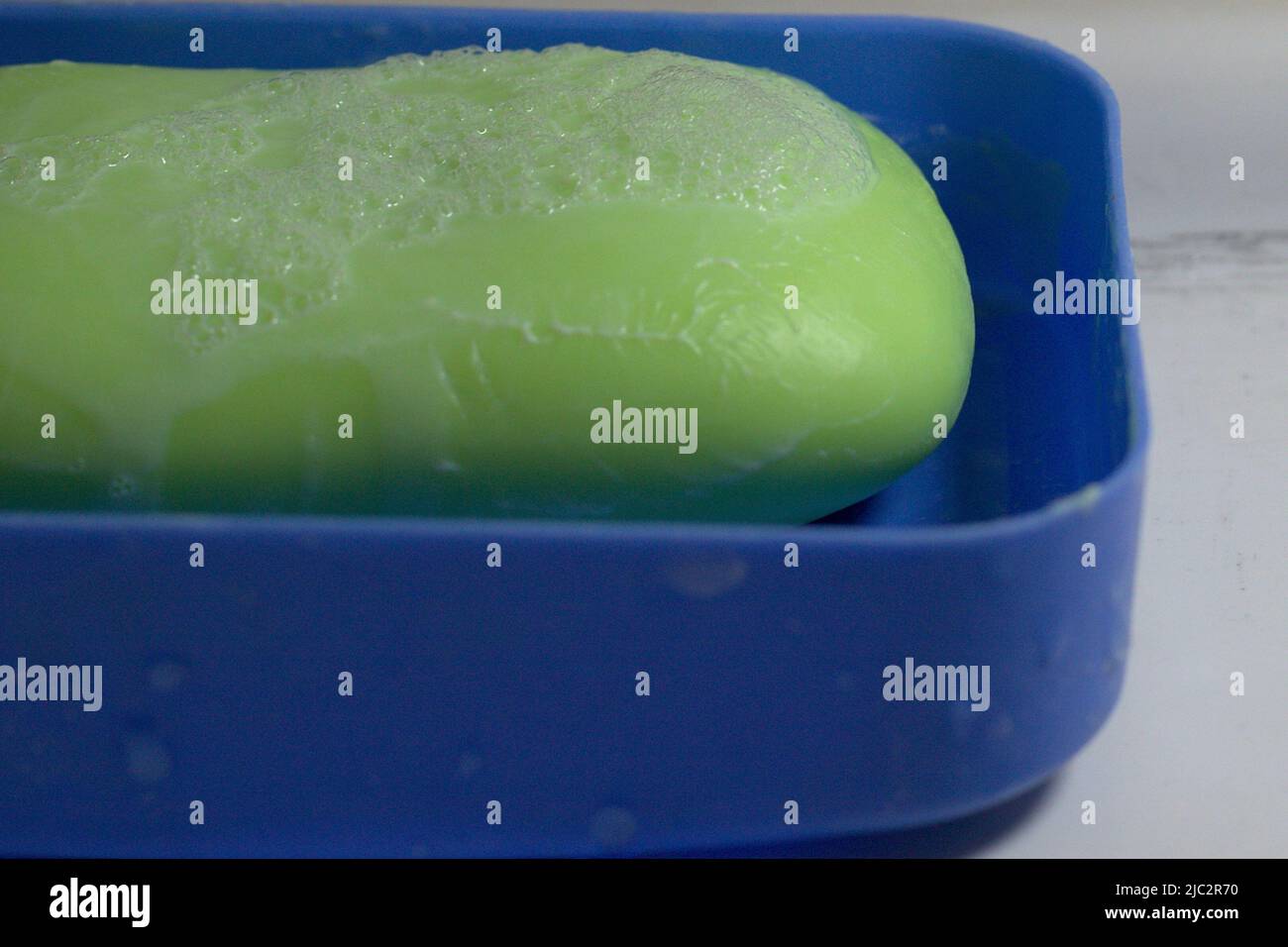 Colorful soap bar of hygienic local food shop Stock Photo - Alamy