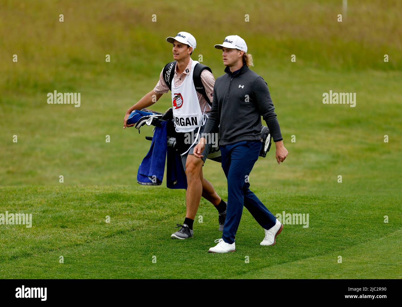 Jediah Morgan (right) during day one of the LIV Golf Invitational ...