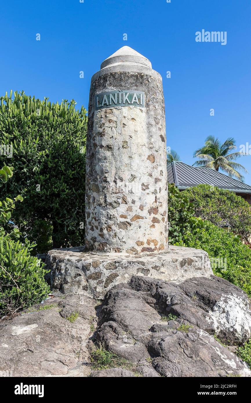 Lanikai Monument, Oahu, Hawaii Stock Photo - Alamy