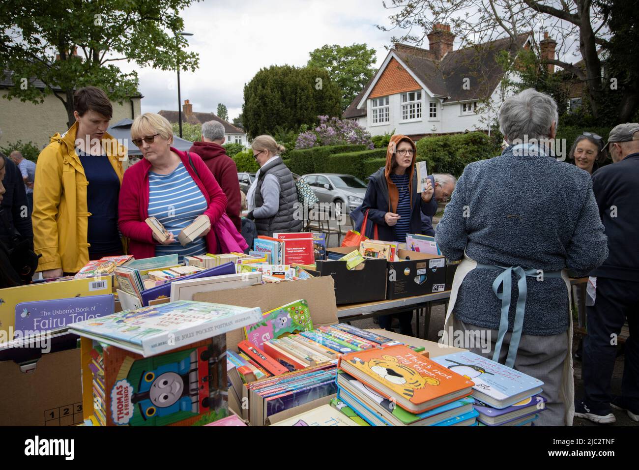Jumble Sale, people searching through unwanted donated items and ...