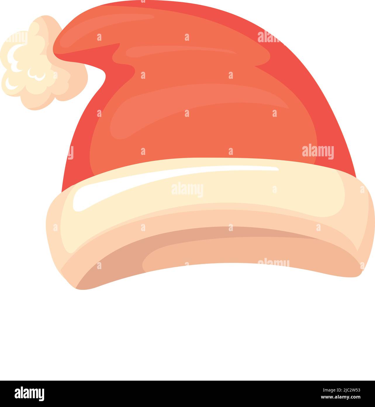 Elf red cap. Christmas santa cartoon hat isolated on white background ...
