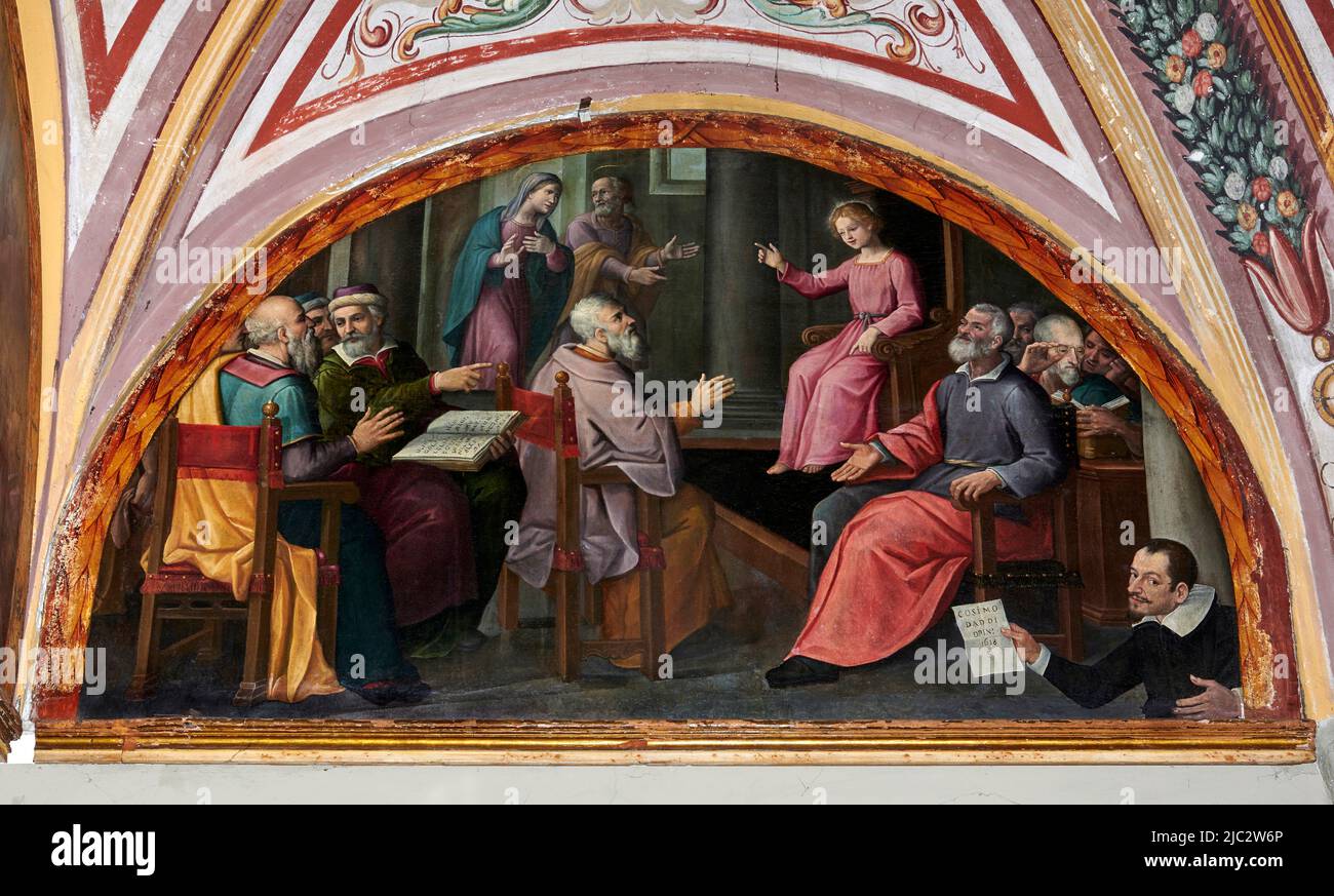 Gesù tra i dottori - olio su tela - Cosimo Daddi - 1618 - Volterra (Pi ...