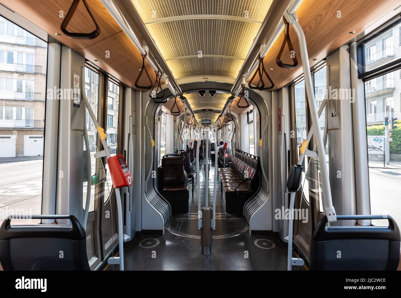 Interior of a modern tramway hi-res stock photography and images - Alamy