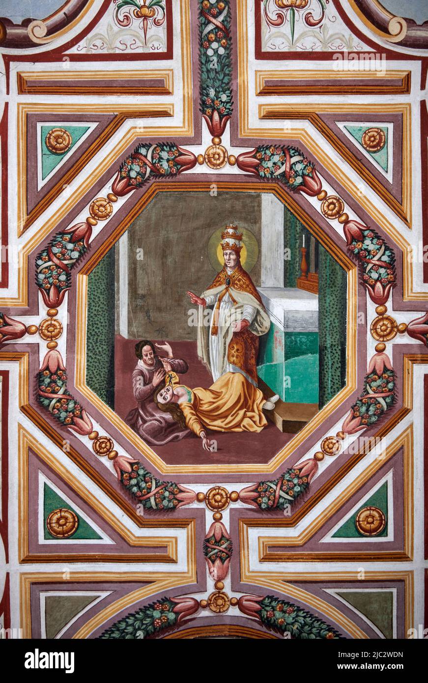 Miracolo di San Lino - affresco - Cosimo Daddi - XVII secolo - Volterra ...