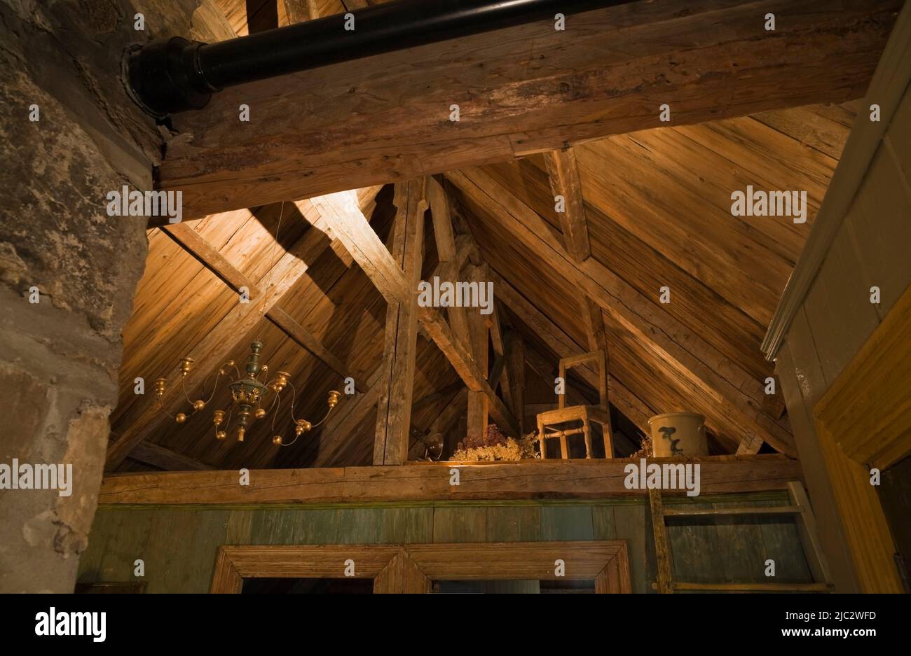 Old attic ladder hi-res stock photography and images - Alamy