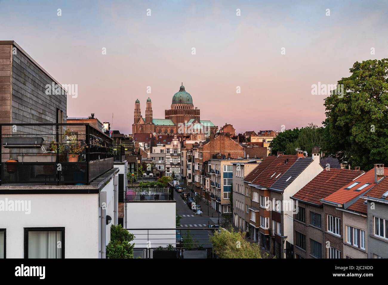 Jette, Brussels Capital Region -Belgium - 11 05 2020 Cityscape view ...