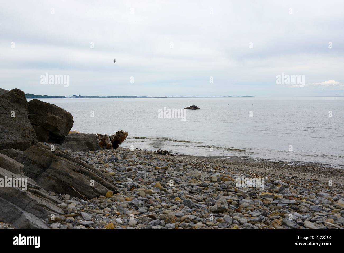 Lake Erie shore and beaches part of the Great Lakes. Freshwater lakes ...