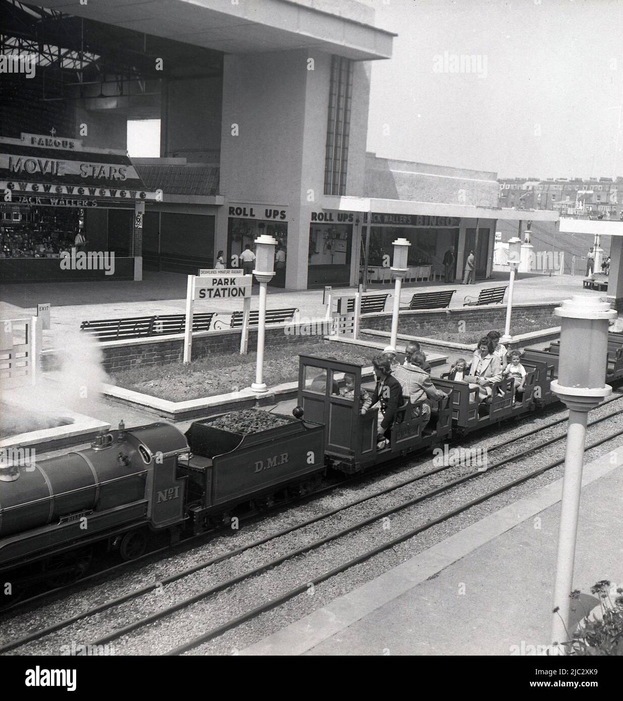 1950s, historical, Dreamland Miniature Railway at the Dreamland seaside ...