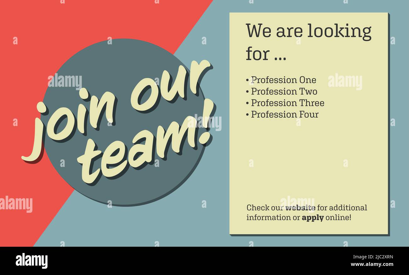 job advertisement template for website or social media, job ...