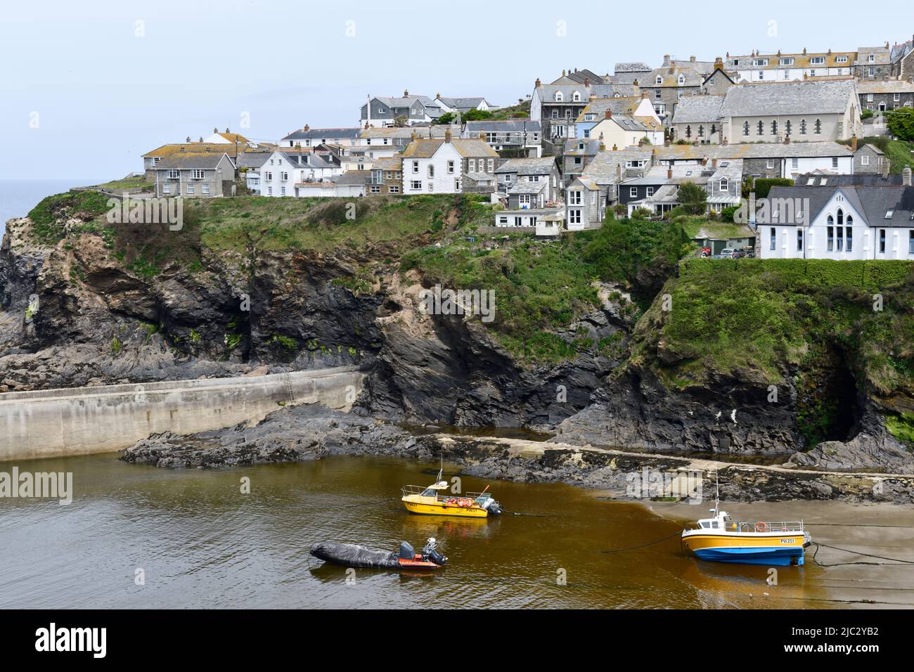 Harbour Port Issac Cornwall England uk Stock Photo - Alamy