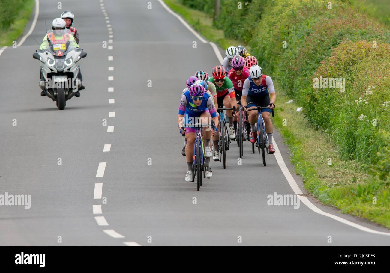 The women’s cycle tour uk 2022, stage 4 between Wrexham and Welshpool ...