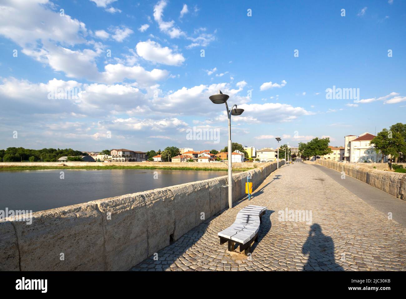 Sixteenth century Mustafa Pasha Bridge (Old Bridge) over Maritsa river ...