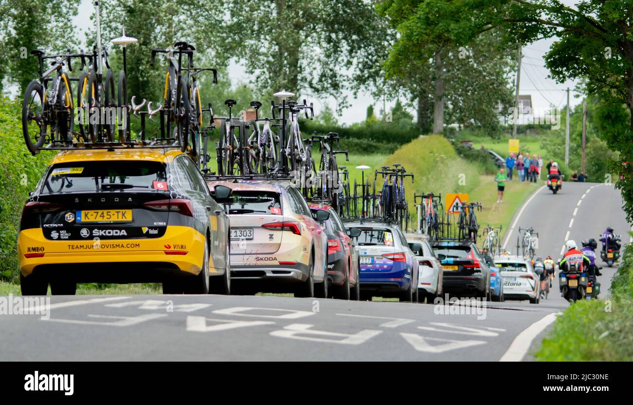 The women’s cycle tour uk 2022, stage 4 between Wrexham and Welshpool ...