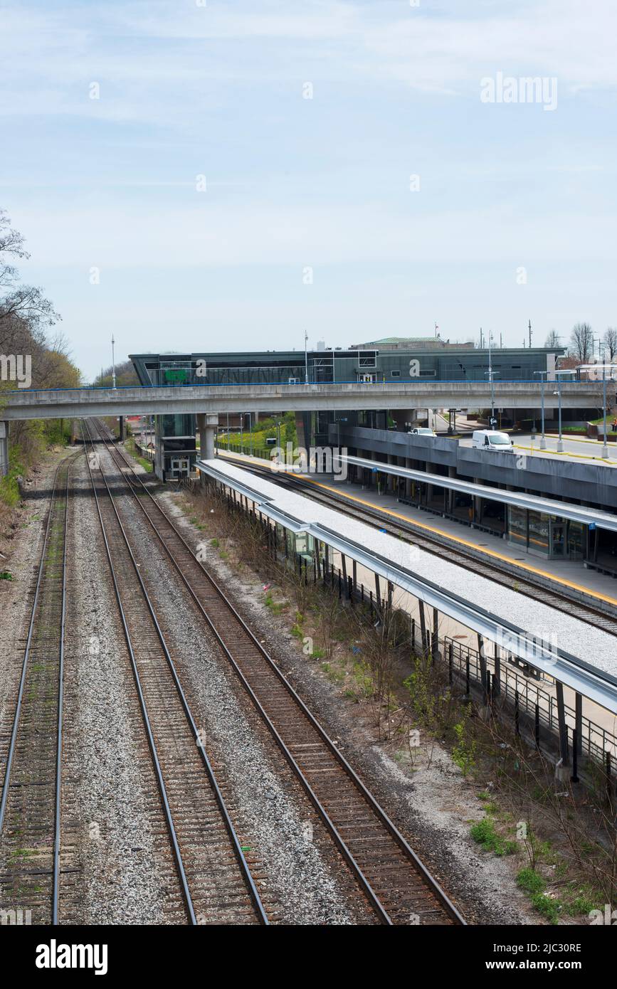 Hamilton GO Centre commuter rail station and bus terminal. Hamilton ...