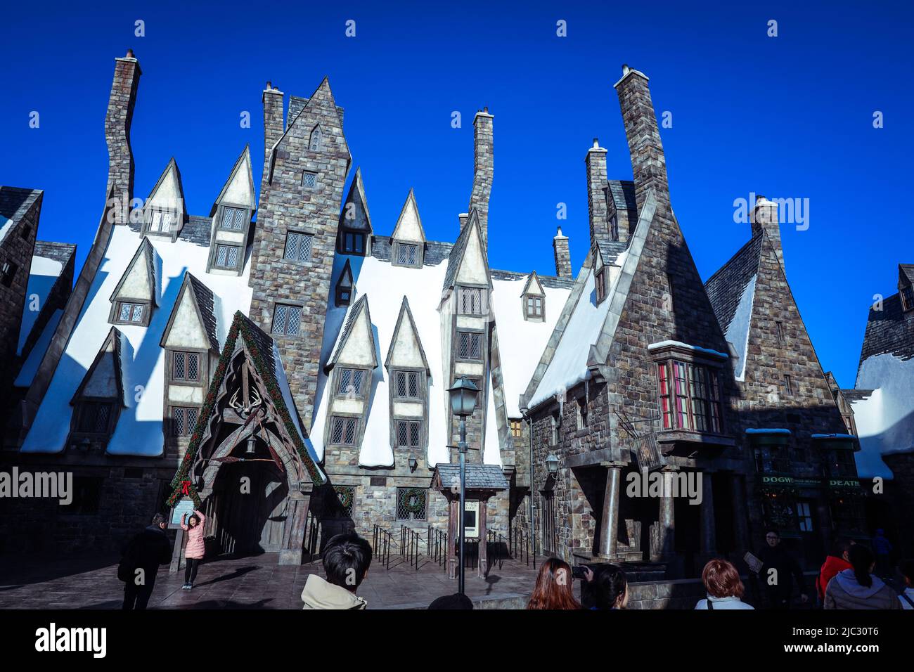 Amazing View to the Hogsmeade Village near Hogwarts Castle Stock Photo ...