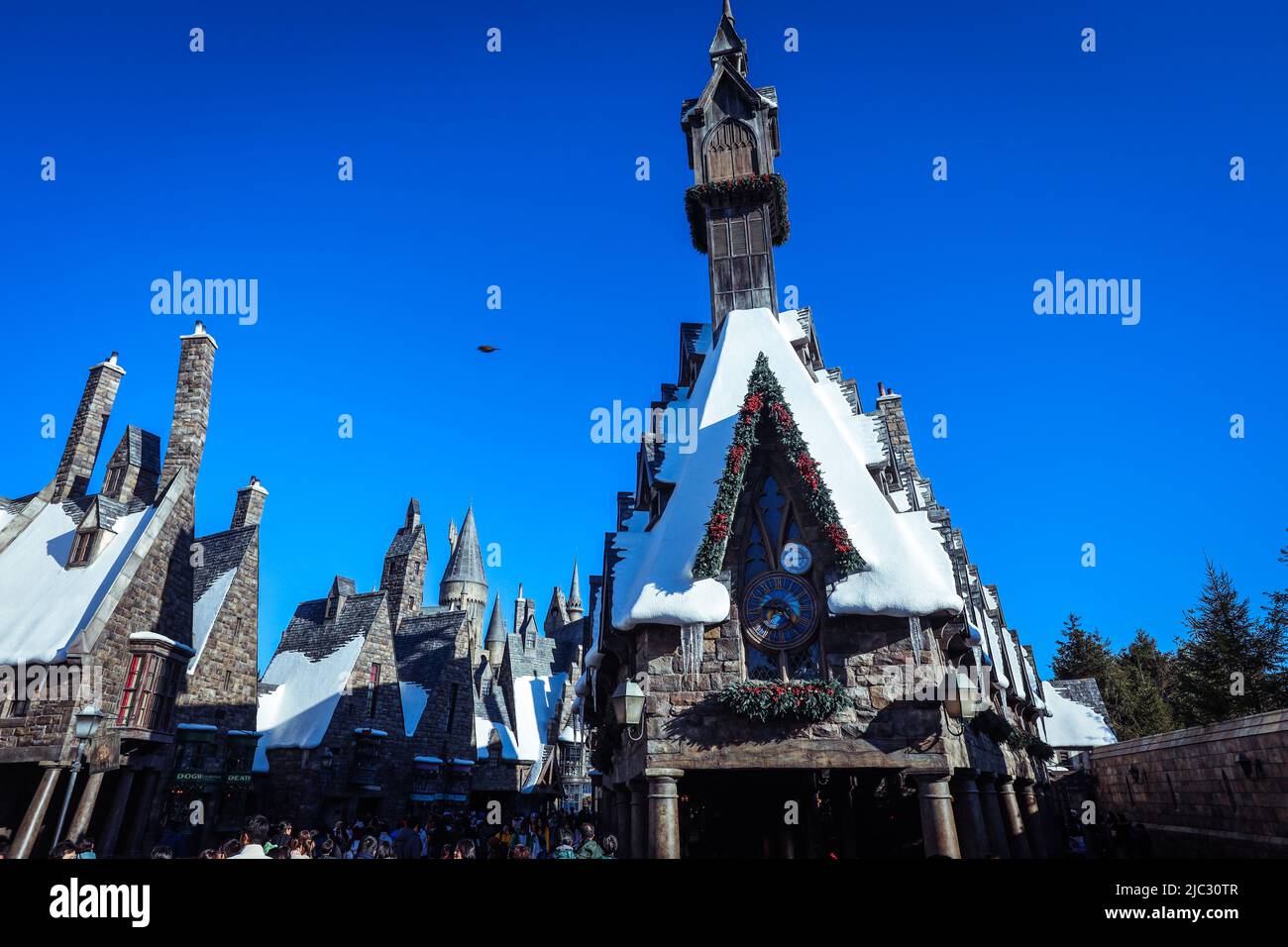 Amazing View to the Hogsmeade Village near Hogwarts Castle Stock Photo ...