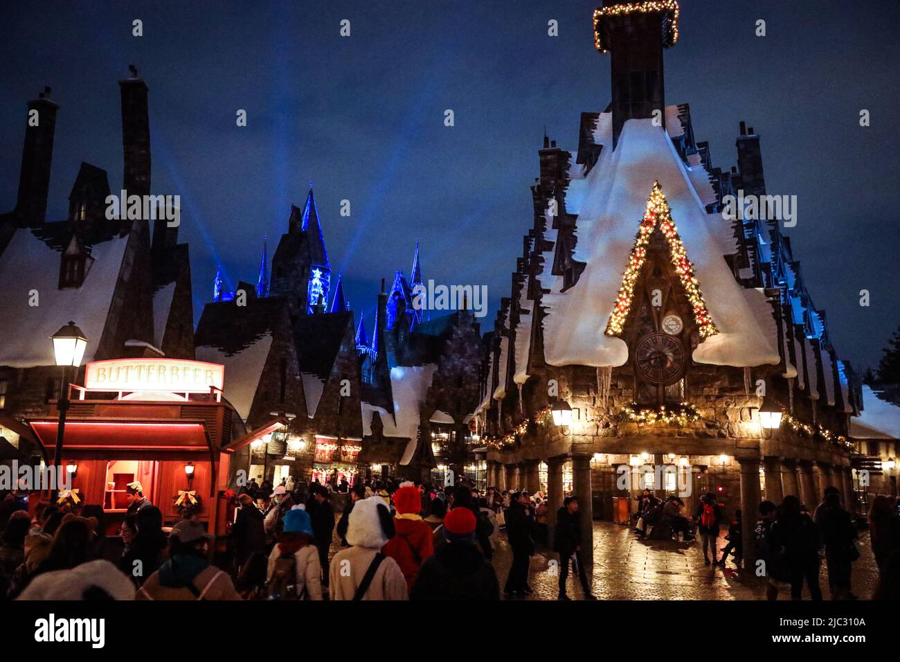 Amazing View to the Hogsmeade Village near Hogwarts Castle Stock Photo ...