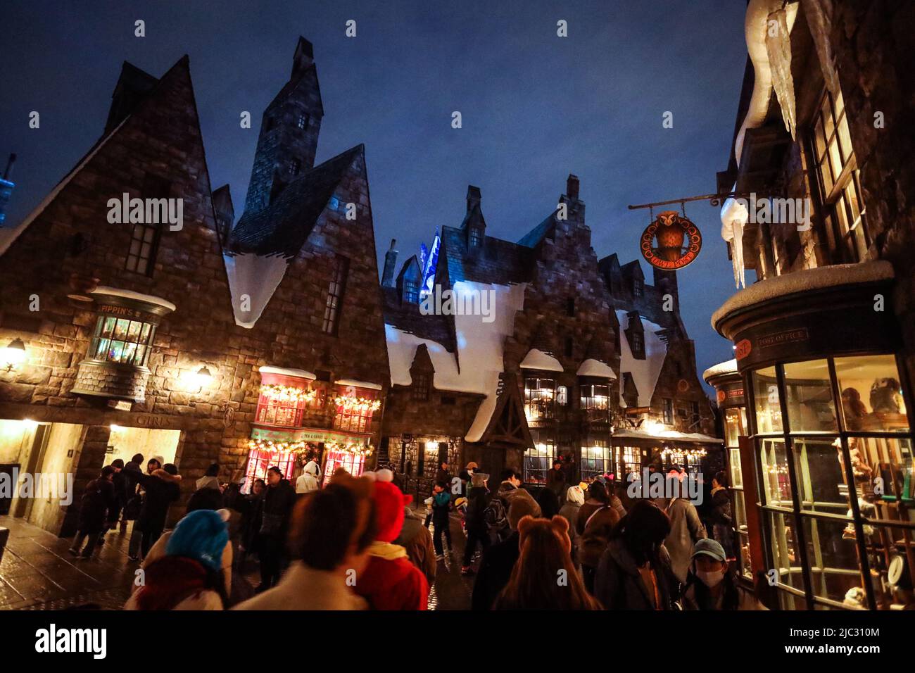 Amazing View to the Hogsmeade Village near Hogwarts Castle Stock Photo ...