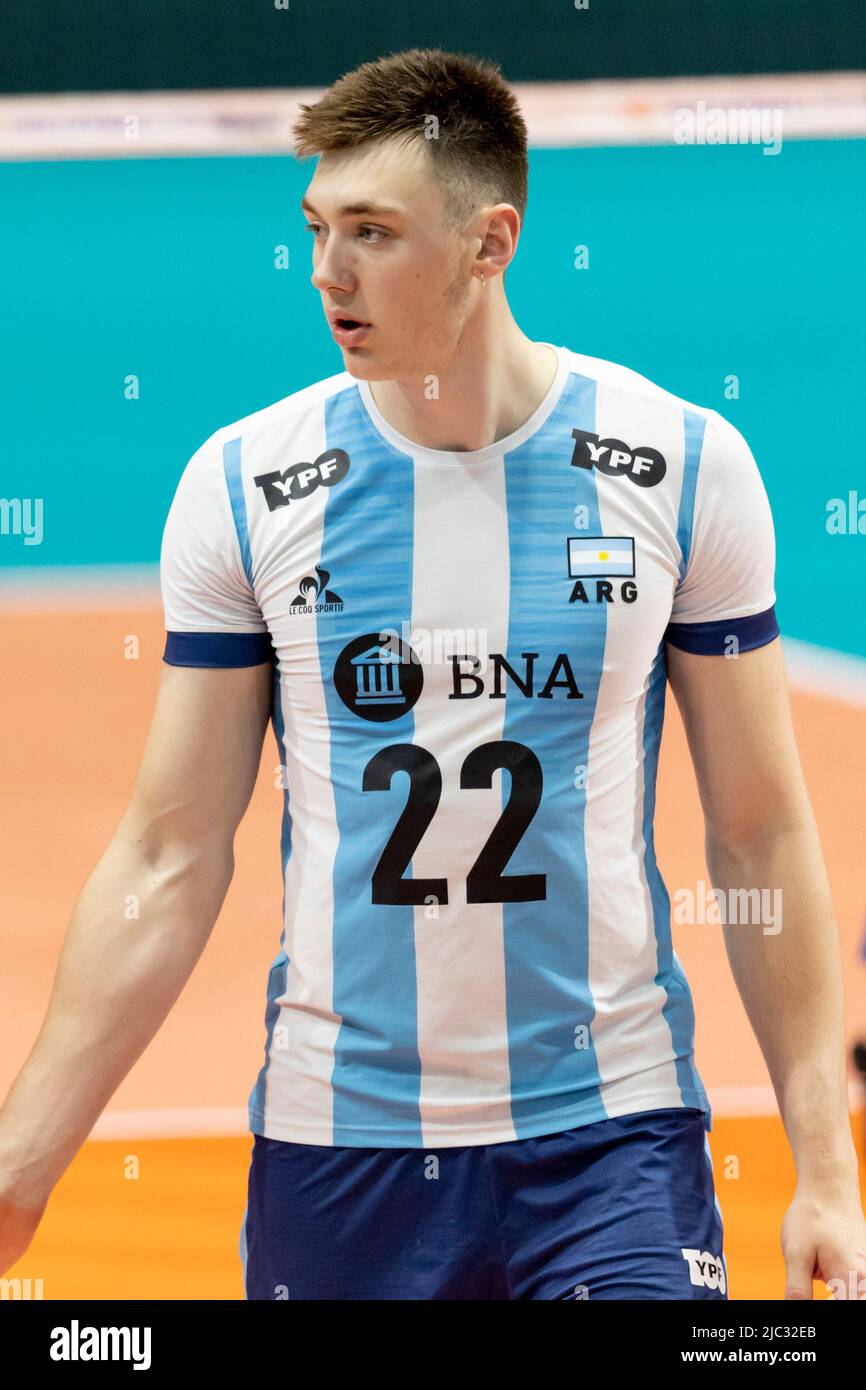 Ottawa, Canada. 09 Jun 2022. Nicolas Zerba (22 -- of Argentina) in FIVB ...