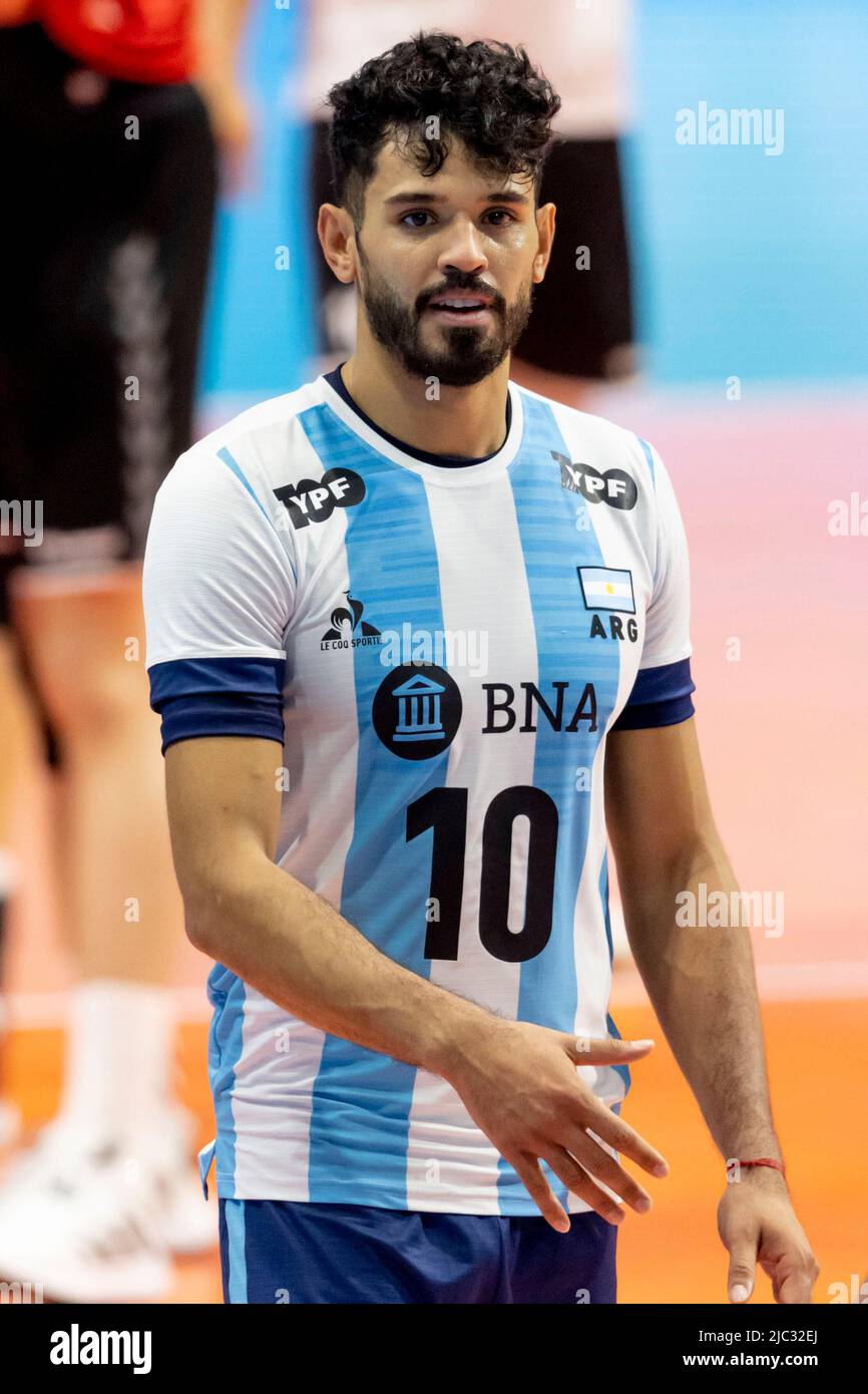 Ottawa, Canada. 09 Jun 2022. Nicol?s Lazo (10 -- of Argentina) in FIVB ...