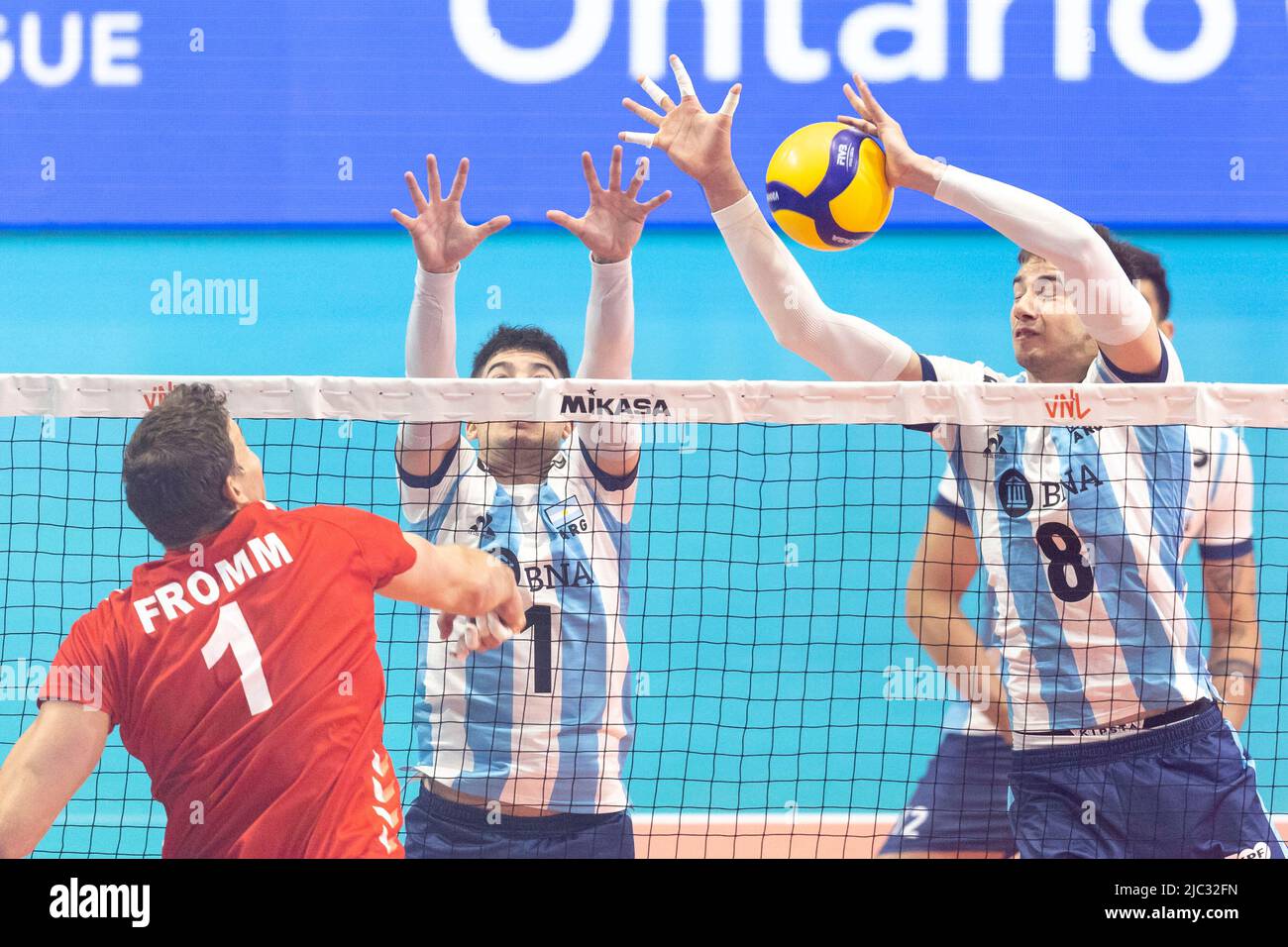 Ottawa, Canada. 09 Jun 2022. Matias Sanchez (1 -- of Argentina) and ...